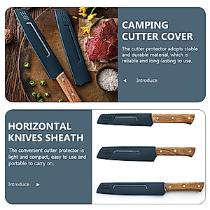 Kichvoe Camping Cutter Cover Cutter 3Pcs Edge Guards Plastic Fruit Cutter Protectors Universal Cutter Holder Blade Case Cover for Home Kitchen Outdoor Chef Chef Cutter Cutter Sleeve