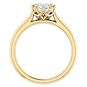 10K Solid Yellow Gold Handmade Engagement Ring 2 CT Oval Cut Moissanite Diamond Solitaire Wedding/Bridal Ring for Womens/Her Gorgeous Ring Sets (4)