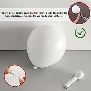 White Balloons - Double Stuffed Balloon 18inch 12inch 10inch 5inch 61pcs White Balloons Garland for Wedding Baby Shower Gender Reveal Birthday Decorations…