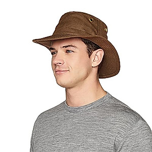 Tilley mens Hemp Bucket Hat, Mocha, 7.375 US