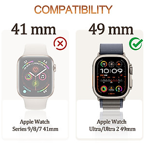 TSOGIA 2 Pack Hard PC Case for Apple Watch Ultra/Ultra 2 Screen Protector 49mm, with 9H Tempered Glass Screen Protector, Full Protective Cover for iWatch Ultra Accessories 49mm,White