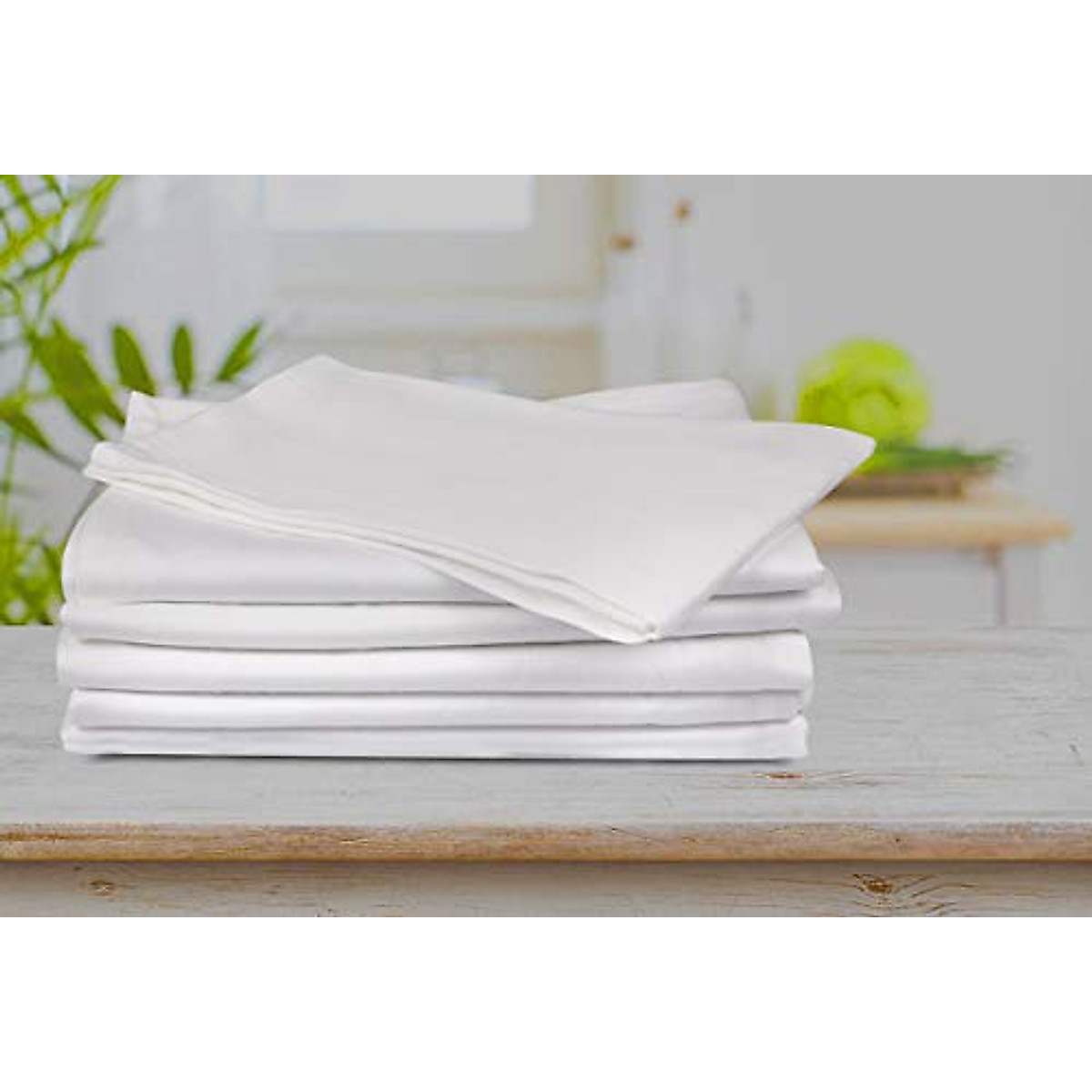 Urban Villa Kitchen Towels Premium Quality 100% Cotton Solid Kitchen Towels Set of 6 Ultra Soft Size 20X30 Inches White Color Kitchen Towel Highly Absorbent Kitchen Towels