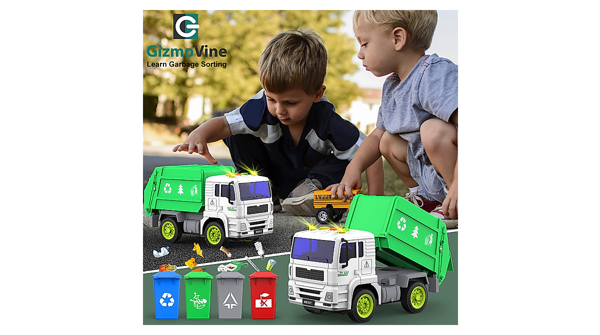 Gizmovine Garbage Truck Toys: Light, Sound & Fun for Kids