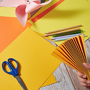 30 sheets Cardstock Paper 8 1/2 x 11 Inches for Crafts and Invitations (Orange/Orange-Red/Yellow)