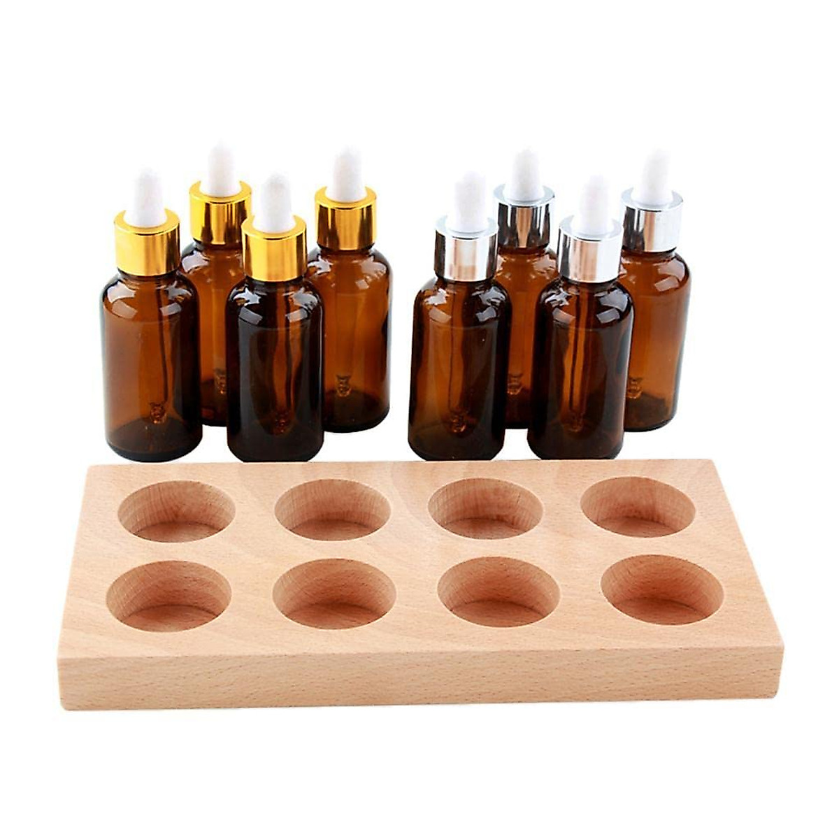 Harilla Wood Sensory Material 8 Pieces Tasting Bottles Set,