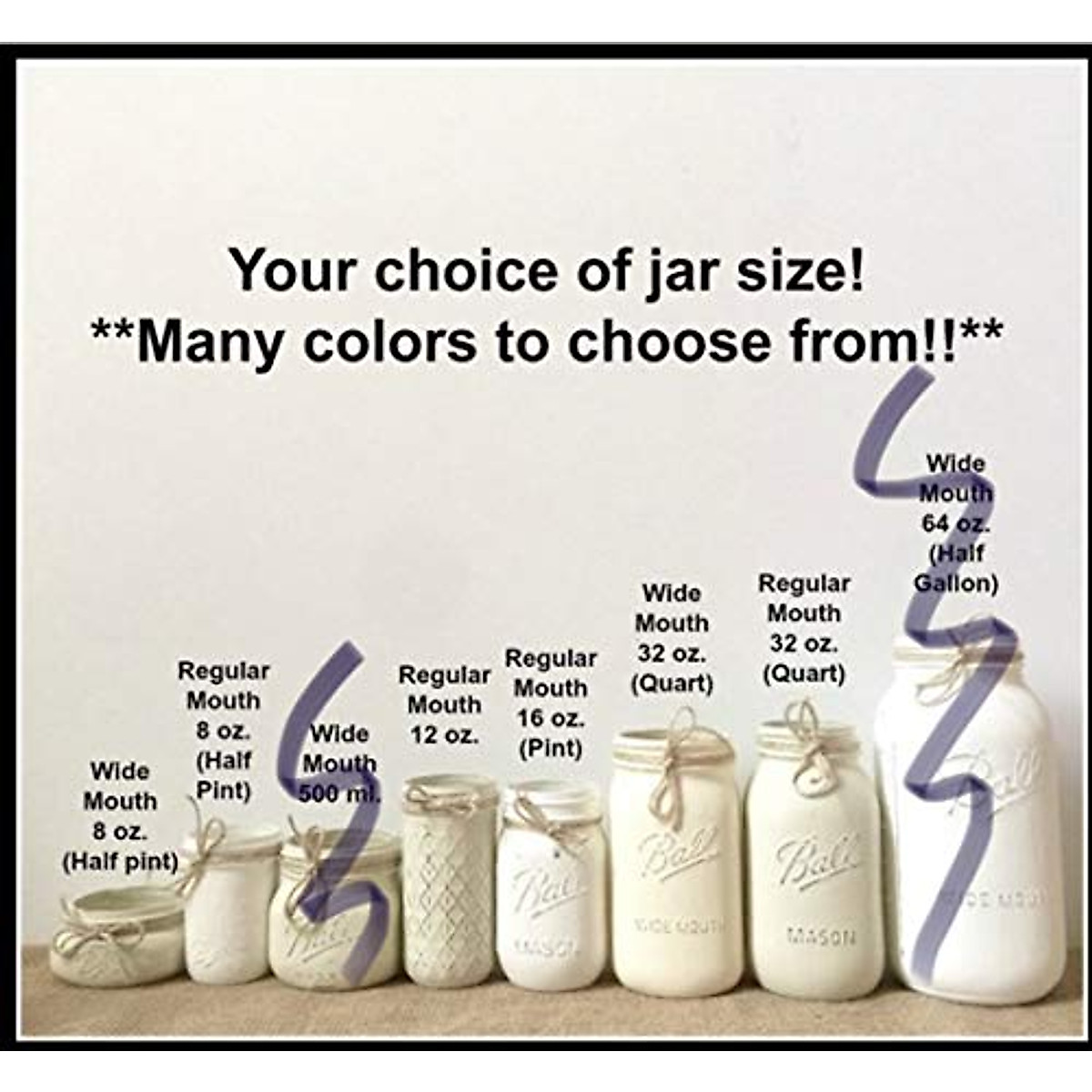 Hand Painted and Distressed Mason Jar Desk Set, Rustic Office Organization Set, Your Choice of Colors, 5 Piece Set, Painted and Distressed Mason Jars, Rustic Farmhouse Style