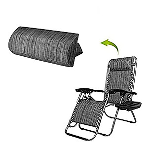 freneci Soft Pillow Cushion Headrest Headrest Cushion with Elastic Band for Chairs - Black+Gray