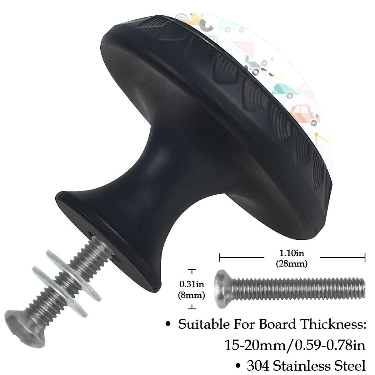 Cartoon Kids Cars Toy Cabinet Dresser Knobs 4 Pcs Drawer Door Pull Handles for Kitchen Bathroom Unique Drawer Knobs