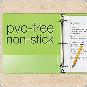 Cardinal 3 Ring Binders, Round Rings, Holds 350 Sheets, ClearVue Presentation View, Non-Stick, Assorted Colors (79550), 1.5 Inch (Pack of 4)