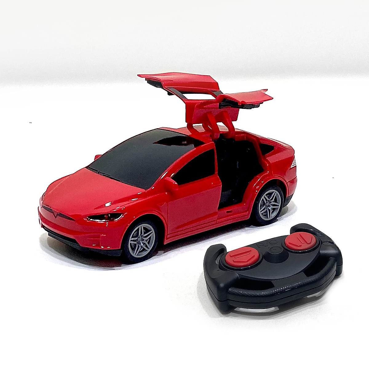 T-Power! Dynamic Remote Control Car 1:24 Scale RC Vehicle Great Gift for Children Remote Control Car Model with Falcon Door in Red Color
