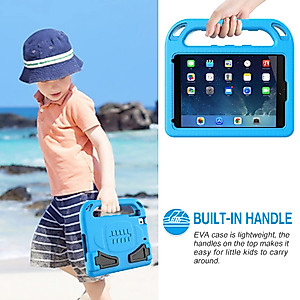 LEDNICEKER Kids Case for iPad Mini 1/2/3/4/5 7.9-inch, Light Weight Shockproof Handle Kickstand Cover for iPad Mini 5th/4th/3rd/2nd/1st Generation, Blue