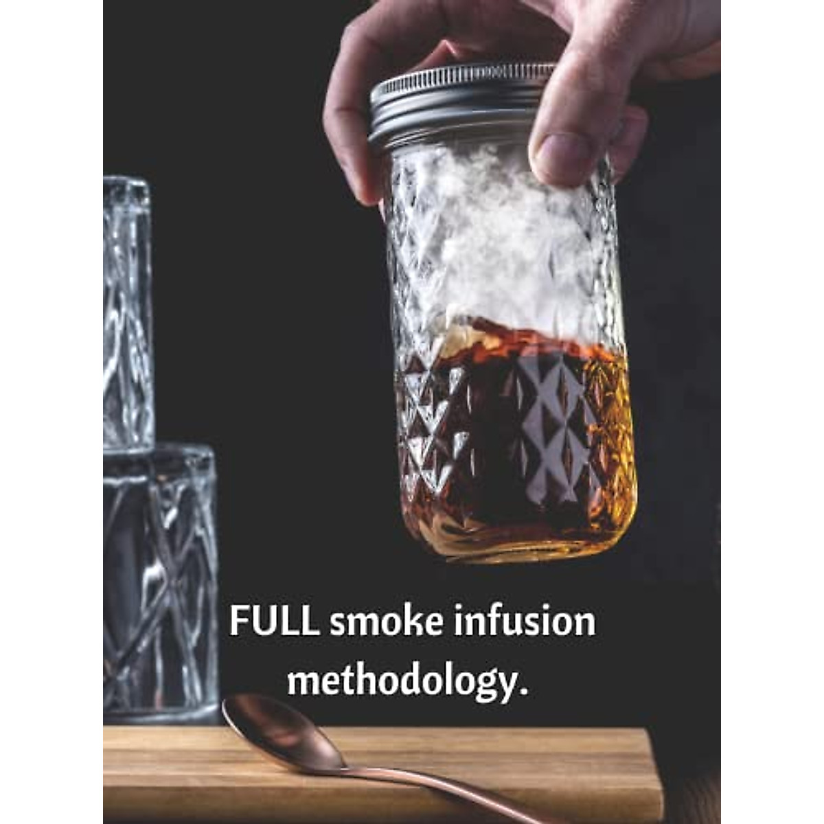 Smoke Board’s Old Fashioned Cocktail Smoker Kit with Torch - Whiskey/Bourbon Drink Infuser with Three Wood Chips, Smoker Kit Includes, Mixing Glass, Smoke Board, and Torch Lighter, USA Based Company