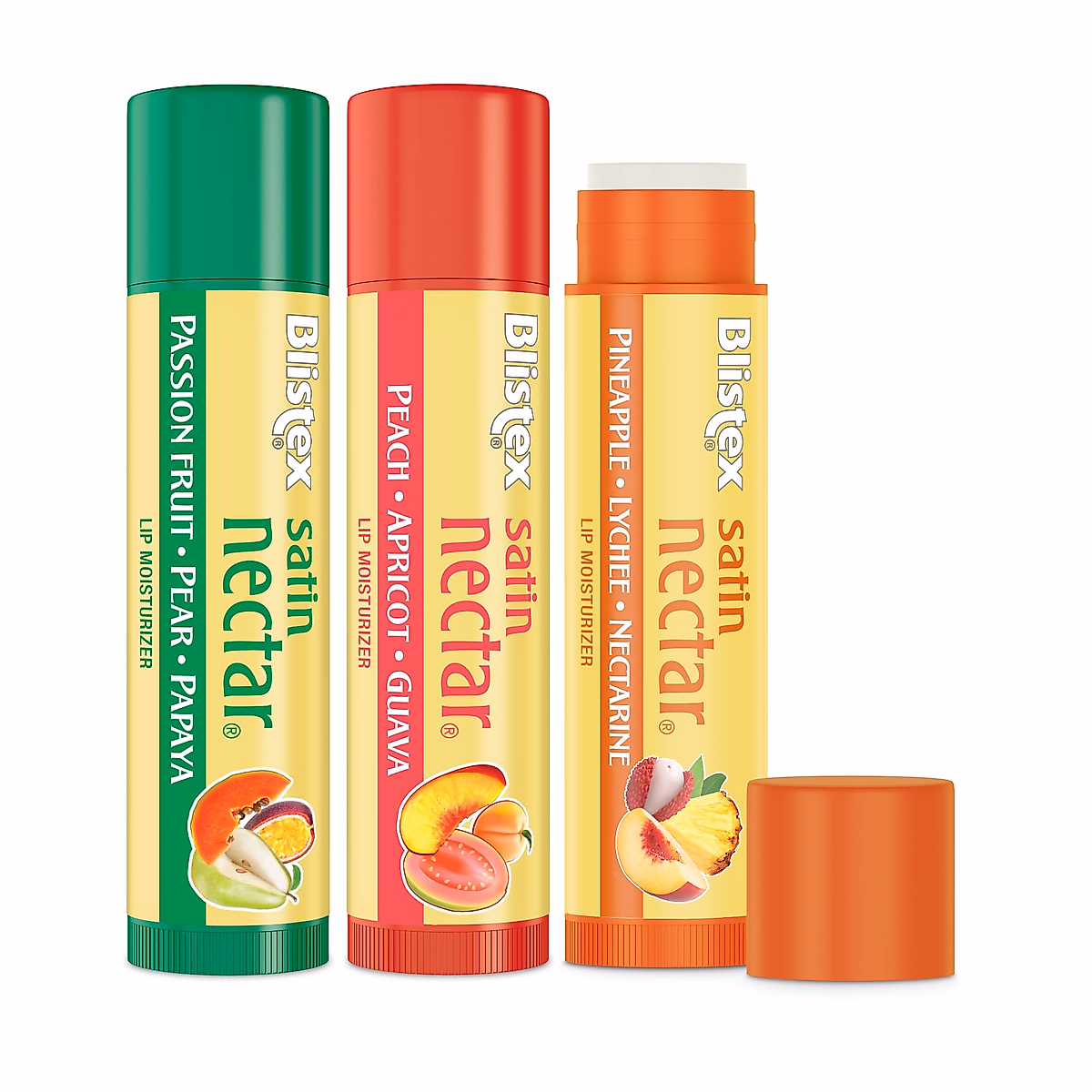 Blistex Satin Nectar Lip Moisturizer Variety Value Pack 0.15 Ounce Each