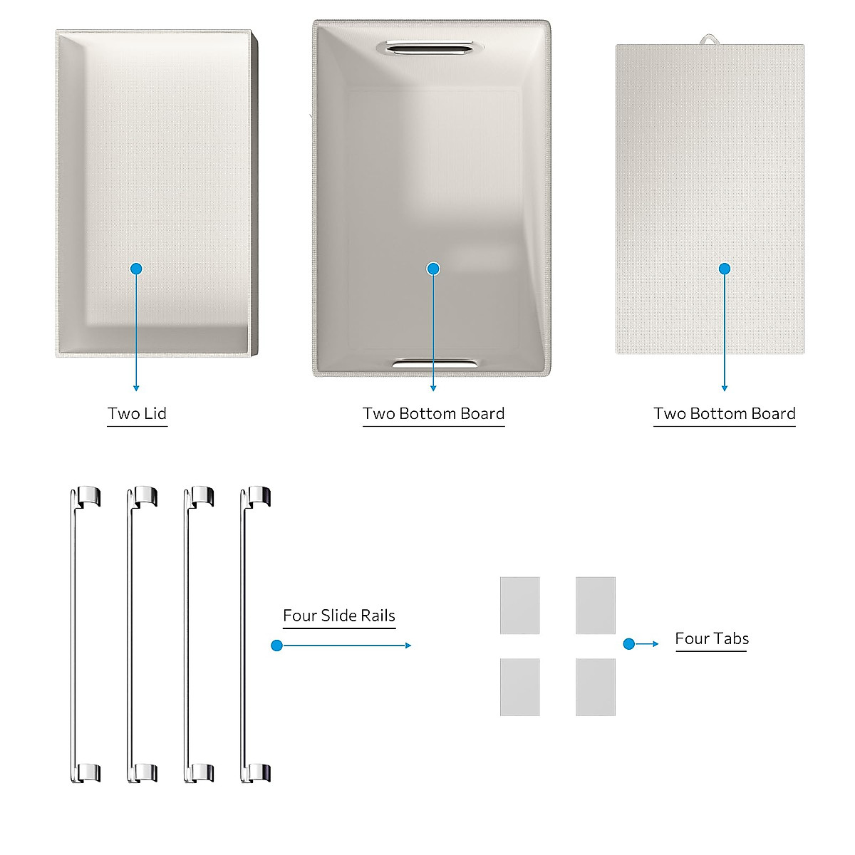 DYWMM Hanging File Box with Lid, Set of 2 Filing Organizer Storage Box, Linen Collapsible Decorative Office/Home File Cabinet (14x9.3x10.9 inch) (Off White)