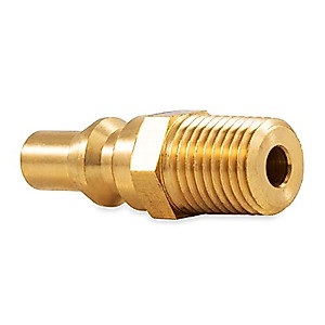 Camco Propane Quick-Connect Fitting- Allows You to Add a Convenient Connect/Disconnect Method to Your Low Pressure Appliances, 1/4" NPT x Full Flow Male Plug (59903)