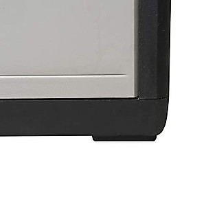 GOTOTOP Outdoor Garden Storage Shed,Low Garden Cabinet, Outdoor Cabinet with 2 Adjustable Shelves, Plastic Garden Storage Cabinet,97 x 38 x 87 cm