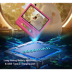 NOBKLEN Kids Tablet 10 Inch with Android 13, 4GB RAM 64GB Storage, Parental Controls, Educational Apps, Dual Camera, WiFi 6, 8000mAh Battery, Kid-Proof Case