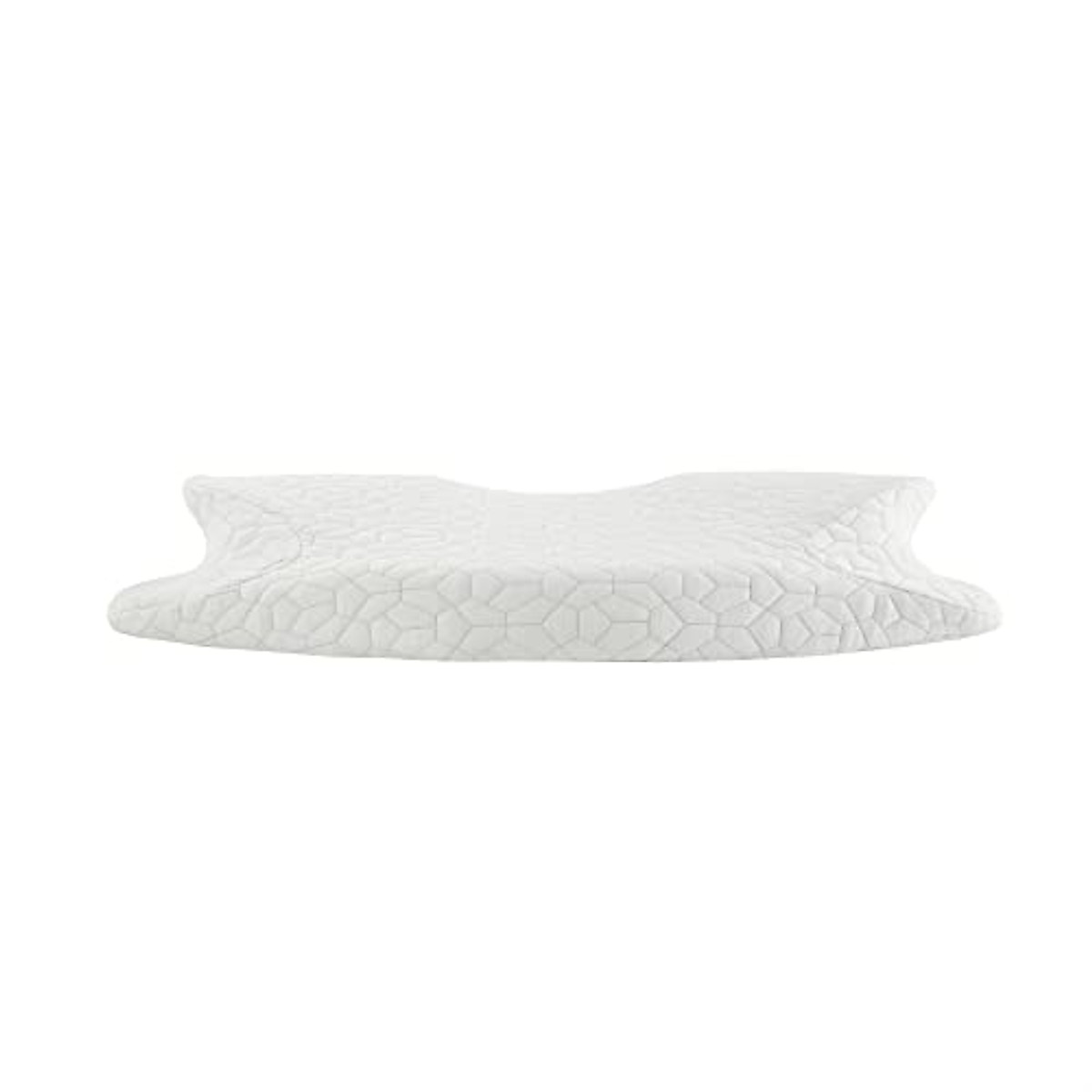 Sleep Philosophy Angel Winged Contour Cervical Memory Foam Pillow, for Back Stomach, Ergonomic Neck Support with Super Soft Removable Rayon from Bamboo Cover White, 27.5" L x 13" W x 4.5" H