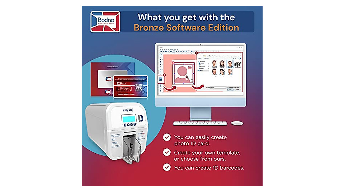 Bodno Magicard D Dual Sided ID Card Printer - Bronze Edition