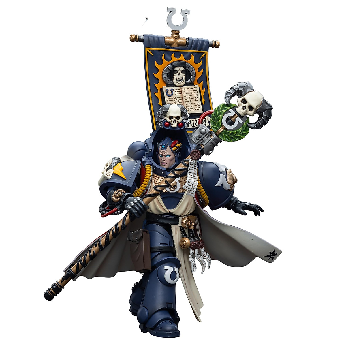 JOYTOY 1/18 Warhammer 40,000 Action Figure Ultramarines Chief Librarian Tigurius Collection Model (4.2 inch)
