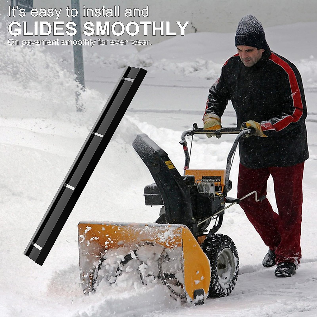 Ameri Exact Replacement Scraper Bars for MTD Snow Throwers - Replaces MTD Part No 731-1033 731-0778 73-017 - Compatible with All 20-Inch and 21-Inch MTD Snow Throwers (2P)