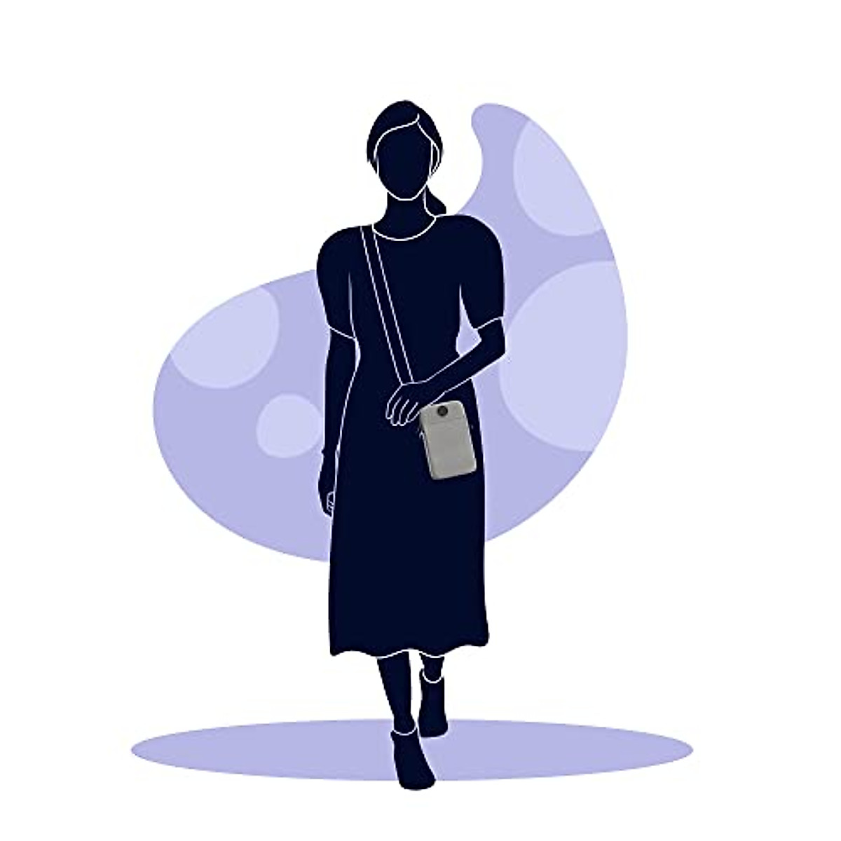 AGOZ Crossbody Bags for Women, Cell Phone Purse Wallet, Sling Bag for Women with Shoulder Strap for Apple iPhone (Gray)