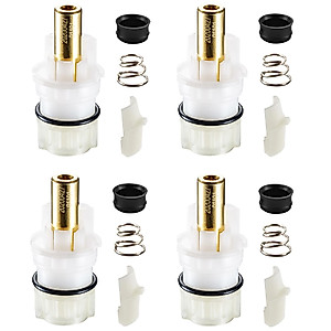 4 Pack RP25513 Faucet Stem Replacement for Two Handle Faucet Repair Kit, Faucet Stem Assembly with RP4993 Seat and Springs