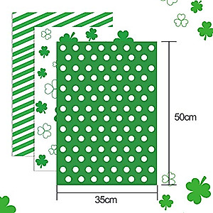 PLULON 60 Sheets Saint Patrick Gift Wrapping Tissue Paper Birthday, Tissue Paper for Home, Kitchen, DIY Crafts, Wrapping Accessory (Green)