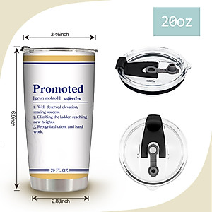 TSLOVER Recognized Talent And Hard Work, Promotion Tumblers, 20 OZ Stainless Steel Insulated Tumbler, Gifts for Friend,Colleague,Women,Men,1 Pcs