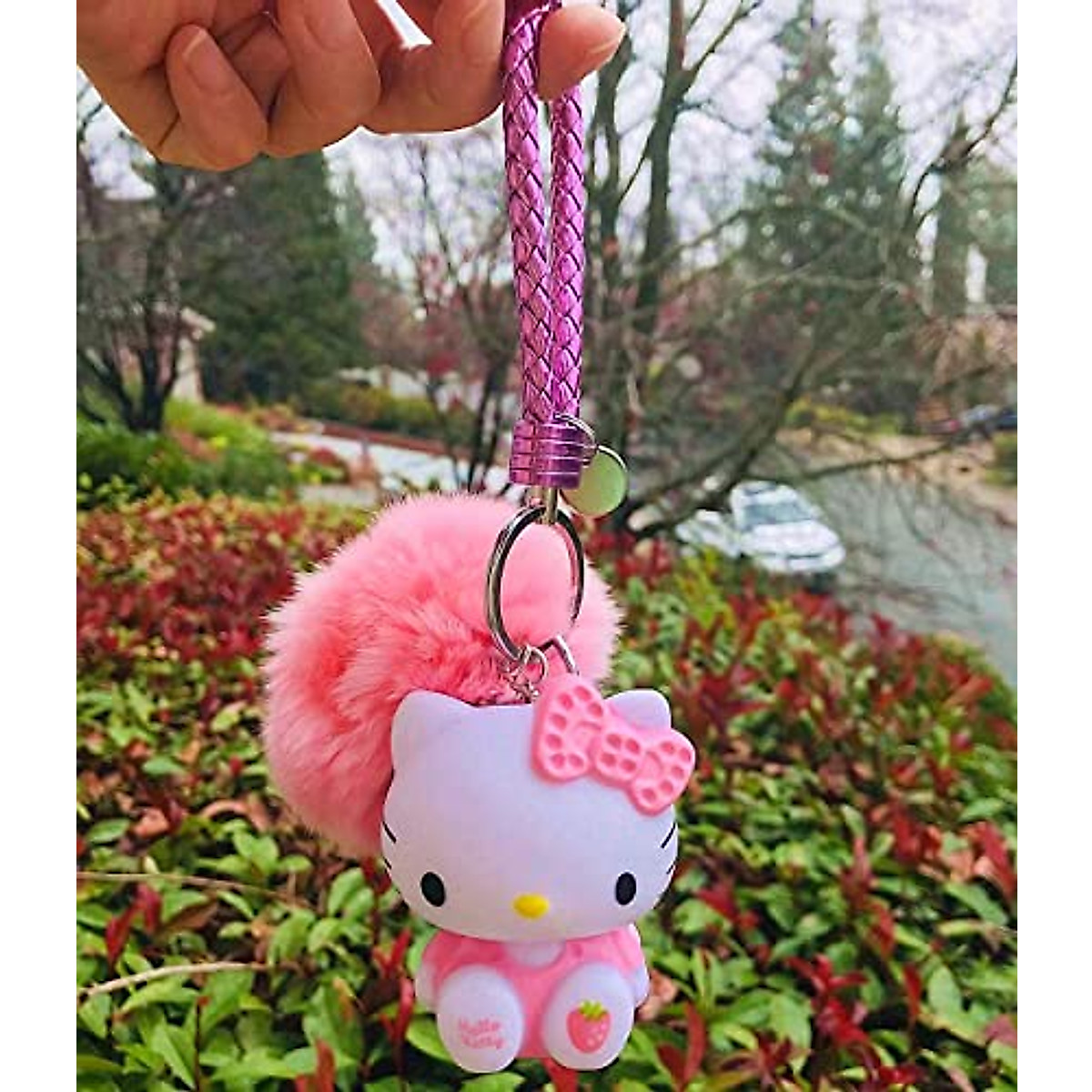 Hello Kitty Key Chain for Girls Women | Hello Kitty Figures Sanrio Birthday Gift Bag Accessories (pink)