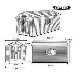 Lifetime Storage Shed 60120 8 ft x 20 ft Building Kit