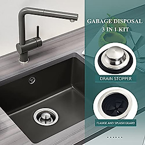 Garbage Disposal Kitchen Sink Flange Stopper Collar Sink Baffle Kit Universal Fit for Standard 3-1/2 Inch Sink Drain Hole,Stainless Steel