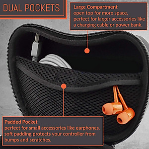 Orzly Case for Google Stadia Controller - Protective Case with Internal Storage Pocket for Charging Cable