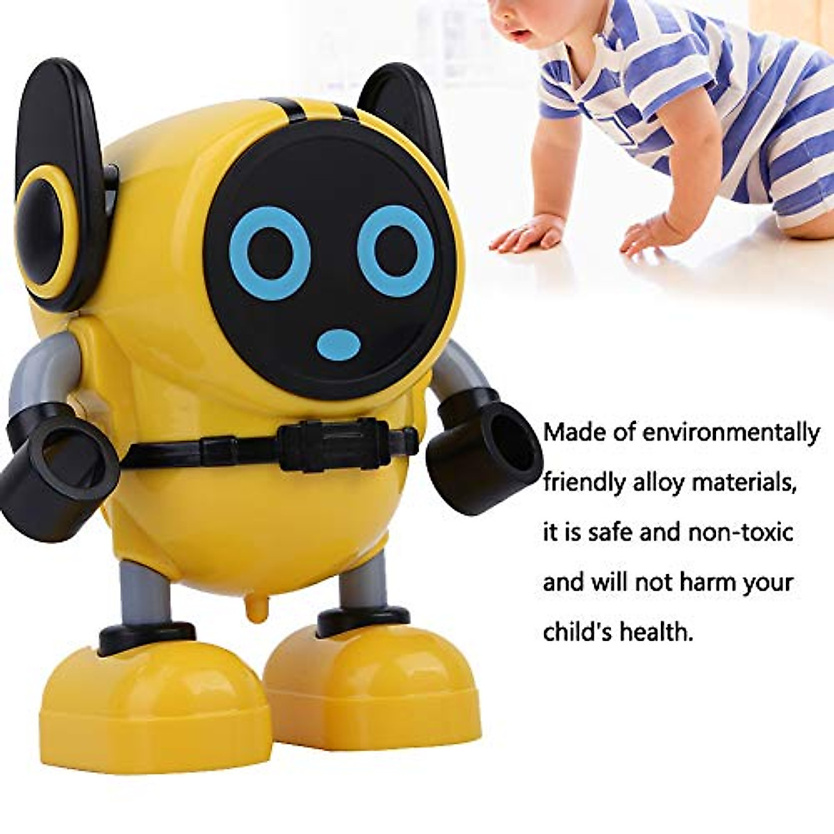 Mini Robot Gyro, Robot Gyro Robot Intelligence Toy for Children for Playing for Birthday Children Gift(Yellow)