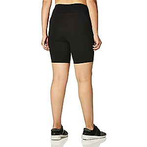 Juicy Couture Women's Essential Cotton Long Bike Short, Deep Black, Small