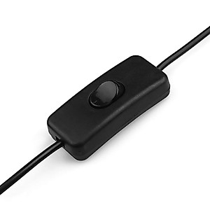 JEEUE 12V Power DC Male to Female Cable with On/Off Switch, 5.5mm x 2.1mm DC Cable Extension Inline Rocker Switch for Driving Recorder DC Desk Lamp DC Fan DC Strips -1FT