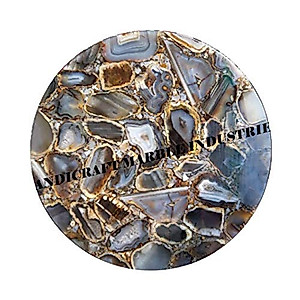 Natural Agate Stone Round 39" x 39" Inch Dining Table Top, Natural Agate Round Coffee Table Top, Natural Agate Stone Round Centre Table Top, Grey Agate Geode, Piece Of Conversation, Family HeirLoom