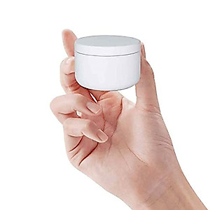 20 Pack 50ml Round White Metal Aluminum Cans Tin Empty Candle Tins Storage Container for DIY Candles Cosmetic Crafts Spice Tea Gift