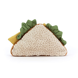 Jellycat Amuseables Sandwich Stuffed Toy, 10 inches | Food Plush | Fun Gift Idea