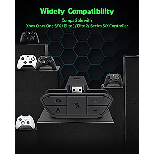 OLCLSS Stereo Headset Adapter, Xbox Controller Adapter Xbox Mic Adapter for Xbox One/One S/X/Elite 1/ Elite2/ Series S/X Controller-Adjust Audio Balance (Game Sound & Voice Chat)-Low Latency