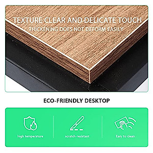 Coral Flower Computer Desk Writing Table Workstation with Durable Scratch-resistant Laminate Surface and Metal Frame.