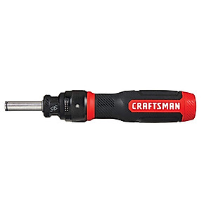 CRAFTSMAN Ratcheting Screwdriver, SpeedDrive, 2” Double Ended Bits Included, Handle Holds Up To 6 Bits (CMHT68129)