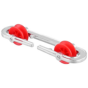 TAICHEUT 6Pcs Clothesline Spreader, 18.5 x 4.5 x 3.8cm/7.3 x 1.8 x 1.5 inches Sliver Aluminum PP Clothesline Tightened Clothes Line Pulley for Long Clothesline and Heavy Loads