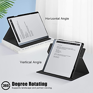 DINGGUAGUA Case for Remarkable 2 Paper Tablet with Pen Holder for Remarkable2 10.3" 2020 Release, Hard Back Shell Protective Book Folio Cover,Black