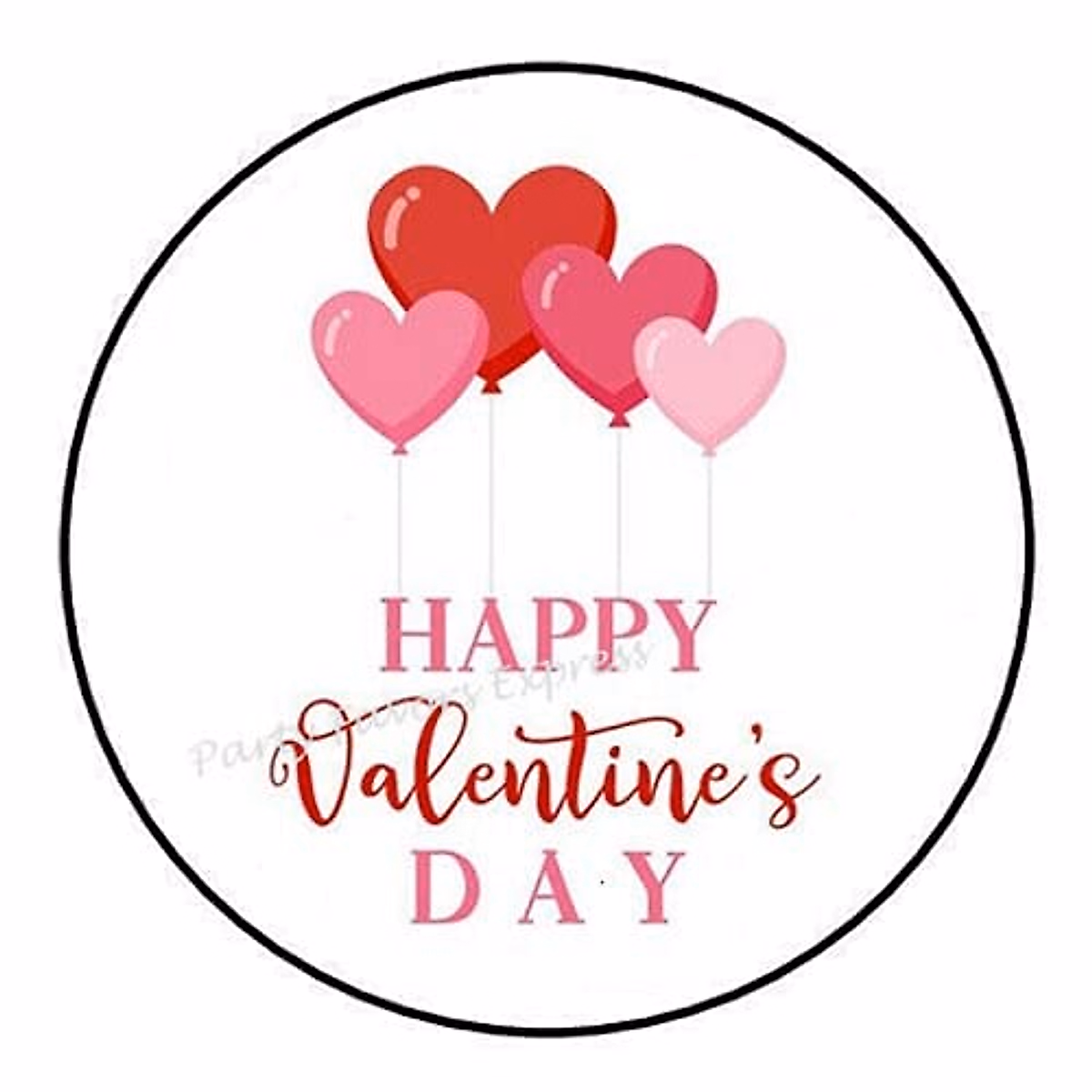 1.5" Inch Happy Valentine's Day Heart Stickers - Valentines Day Stickers - Happy Valentines Day Stickers Envelope Seals Labels - D #AA61RK (30 Pcs)