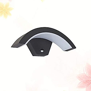 Mobestech Modern Arc Shape 12W Outdoor Light Sense Wall Light Waterproof Garden Courtyard Lamp for Home Farmyard Balcony Aisle Corridor ( White )