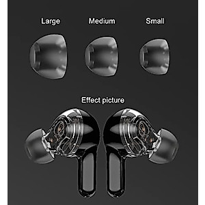 Bluetoth Headphones 4 Dynamic Drivers Wireless Earbuds 40Hrs Playtime with LED Display Charging Case Touch Control in-Ear Earphones with Mic Premium Deep Bass Headset for Sport Black