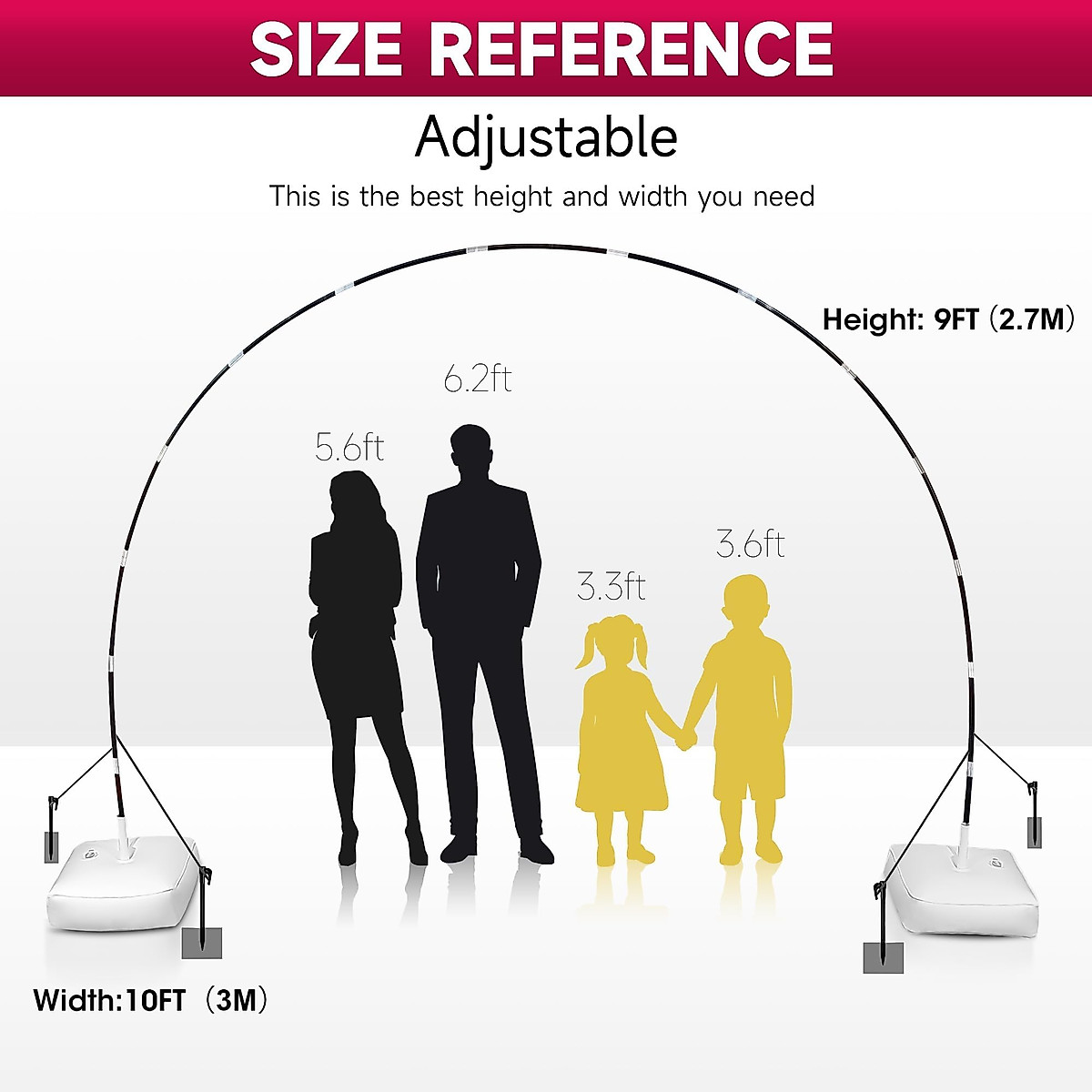 Round Backdrop Stand Circle Backdrop Stand Circle Balloon Arch Frame Kit for Circle Wedding Arch Flower Ring Stand Party Background Decoration…… (9x10FT)