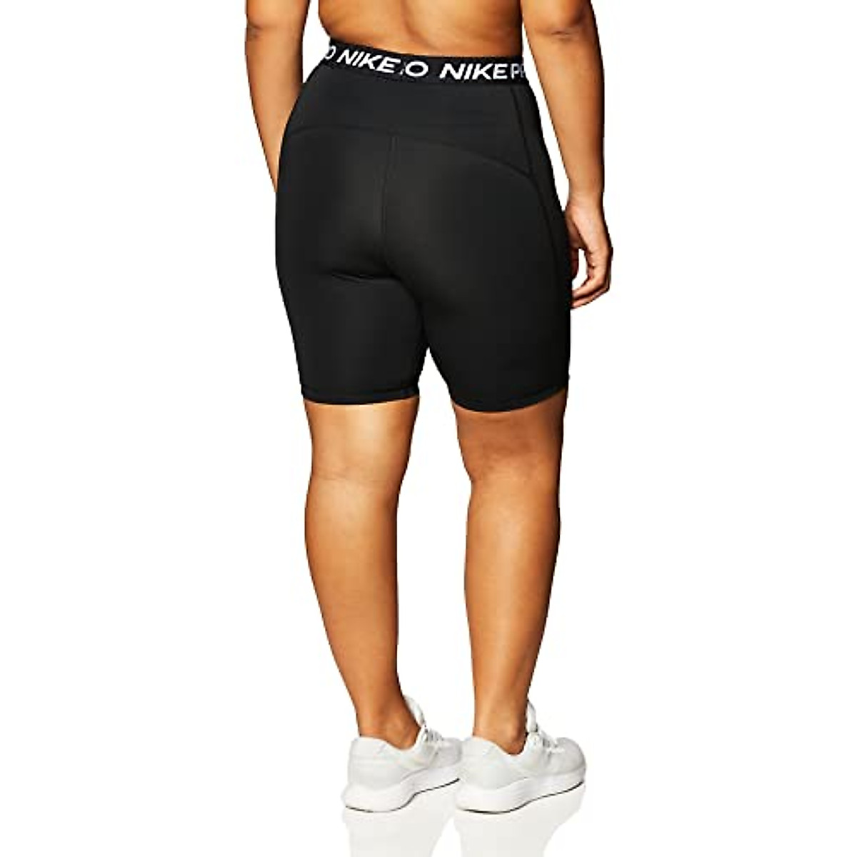 Nike Pro 365 Women's High-Rise 7" Shorts, Black/White, Small