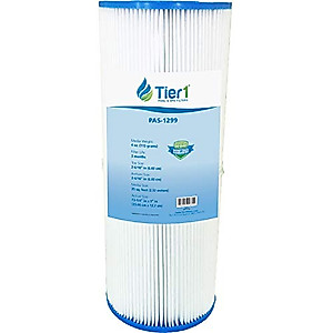 Tier1 Pool & Spa Filter Cartridge | Replacement for Jacuzzi 42-2891-08, Pleatco PJ25, Filbur FC-1425, Unicel C-5625 and More | 25 sq ft Pleated Fabric Filter Media